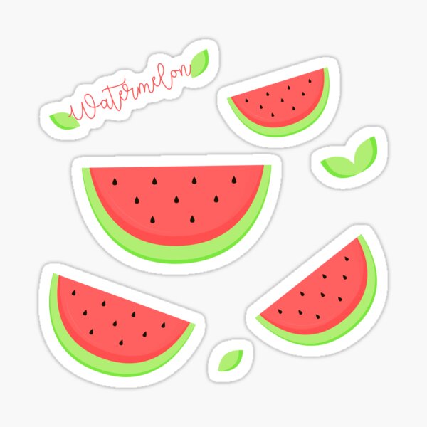 "Watermelon Season (+ Sticker Set)" Sticker by caroljardim | Redbubble