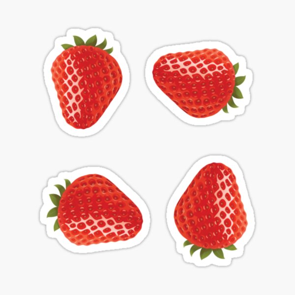 "Strawberries" Sticker for Sale by mahmoudzaki88 | Redbubble