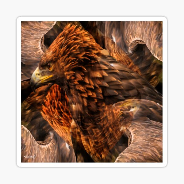 "Designs Inspired By Nature: Golden Eagle" Sticker by AliusImago ...