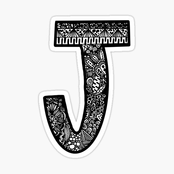 "Letter J " Sticker by kristiryu | Redbubble