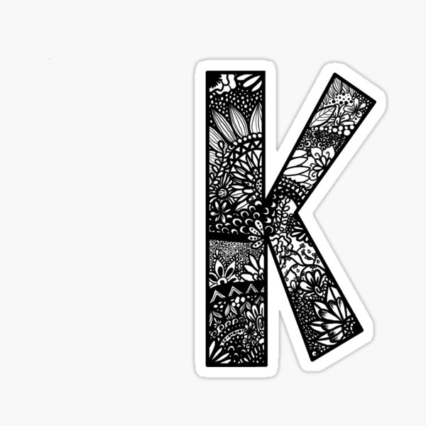 "Letter K" Sticker by kristiryu | Redbubble
