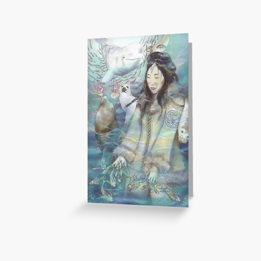 "Sedna, Inuit Goddess of the Sea (Color)" Greeting Card by gcsehart ...