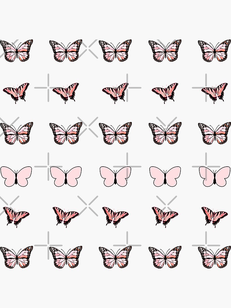 "Peachy butterfly" Sticker for Sale by OkihanaShop | Redbubble