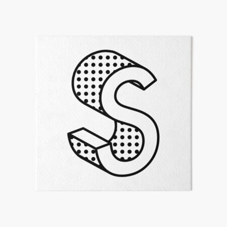 "3D Ben Day Dot Isometric Letter S" Art Board Print by murialbezanson ...