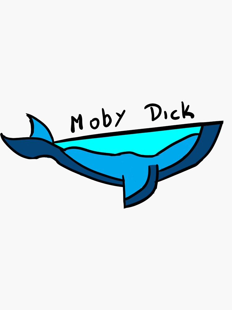 "Moby Dick" Sticker for Sale by n-e-r-d | Redbubble