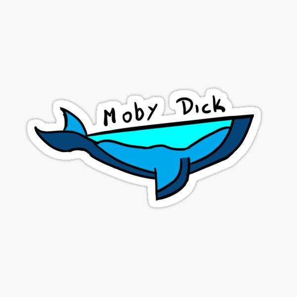 "Moby Dick" Sticker for Sale by n-e-r-d | Redbubble
