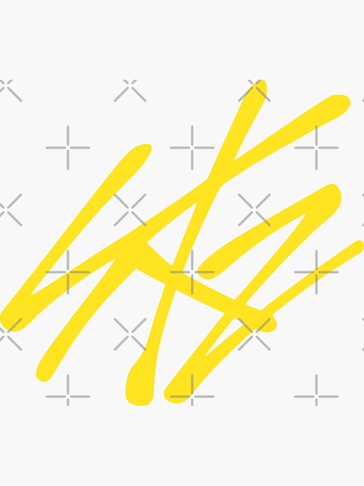 "Stray Kids Logo Yellow Colored" Sticker by SKZLyrics | Redbubble