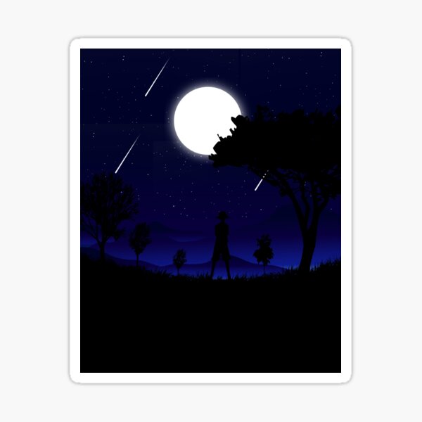 "Night luffy" Sticker by Murad17 | Redbubble