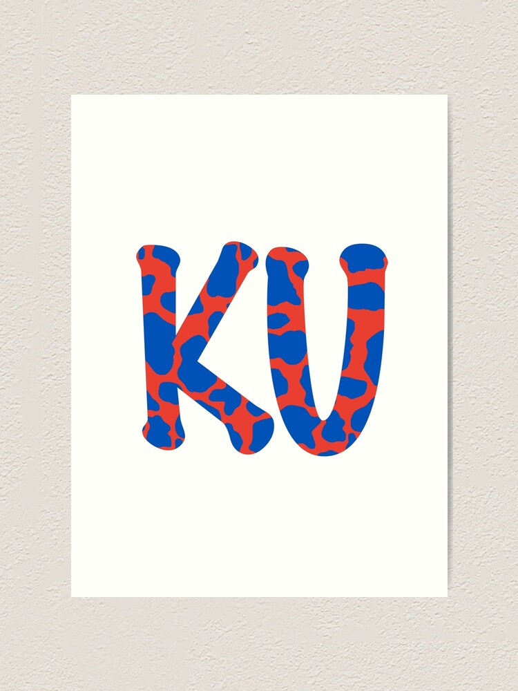 "KU Cow Print" Art Print by tarrileydesign | Redbubble