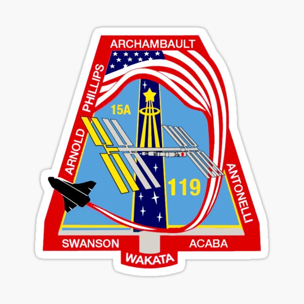 "STS-119 Mission Logo" Sticker for Sale by Quatrosales | Redbubble