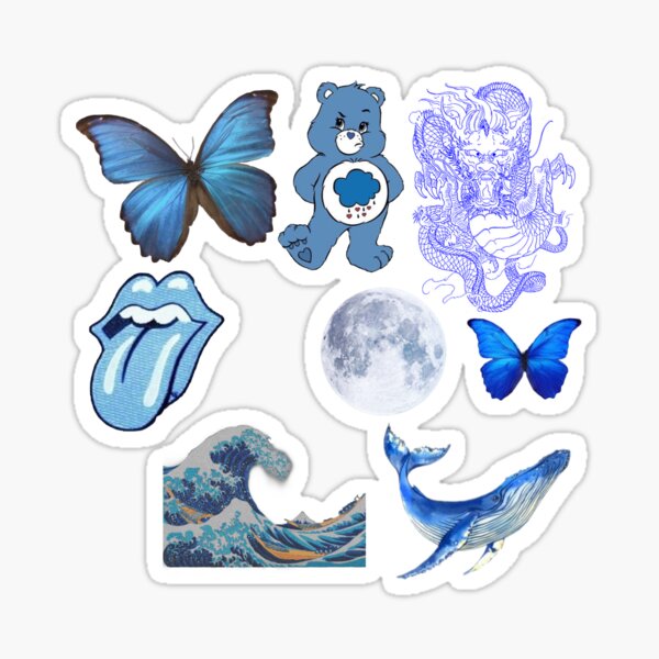 "Blue pack " Sticker by Koidesigns | Redbubble