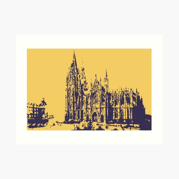 "Vector drawing Cologne Cathedral (Kölner Dom)" Art Print for Sale by ...