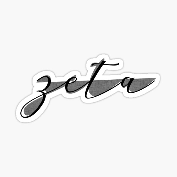 "Zeta" Sticker by lanataylor | Redbubble