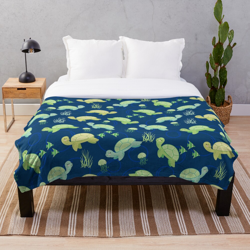 Plaid « Motif tortue mignon », par graphicmeyou | Redbubble