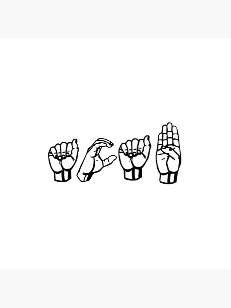 "ACAB sign language asl" Pin for Sale by maevemcgrath | Redbubble