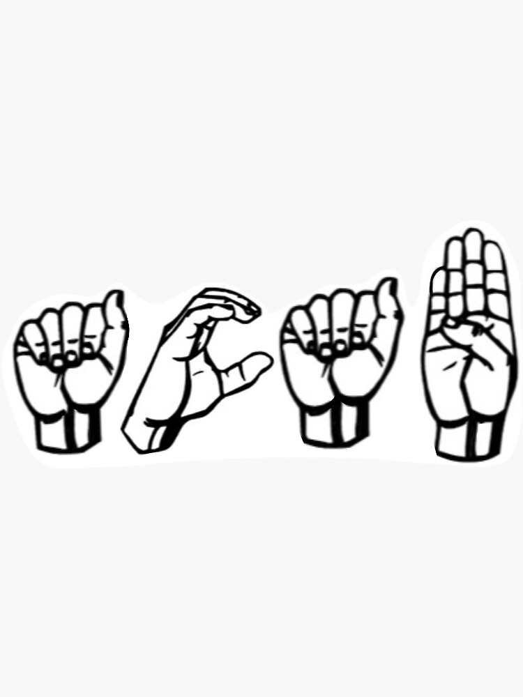 "ACAB sign language asl" Sticker for Sale by maevemcgrath | Redbubble