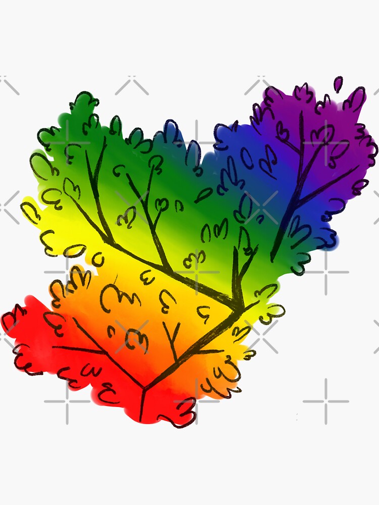"Pride Month Tree Branch Sticker" Sticker for Sale by nov3mber | Redbubble