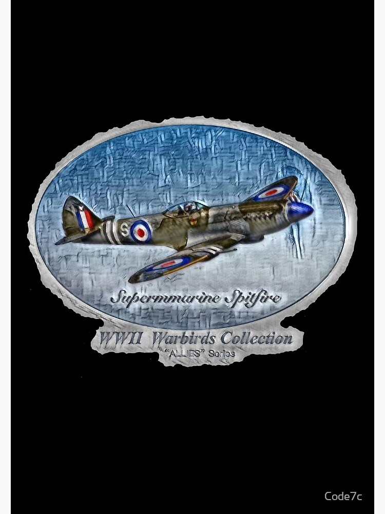 "SUPERMARINE SPITFIRE" Spiral Notebook for Sale by Code7c | Redbubble