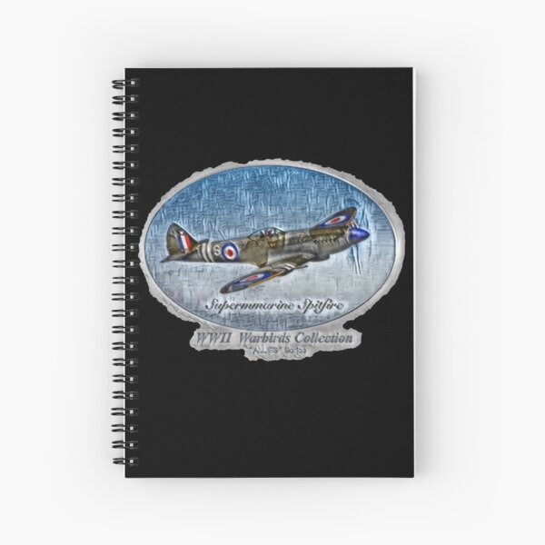 "SUPERMARINE SPITFIRE" Spiral Notebook for Sale by Code7c | Redbubble