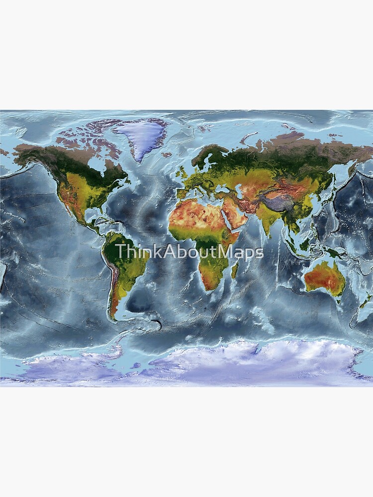 Gall Stereographic World Map Showing Land And Oceans Poster For Sale By Thinkaboutmaps
