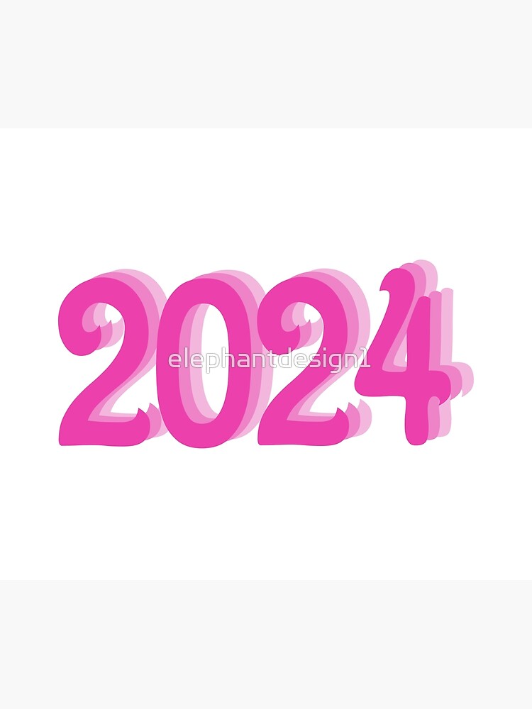 "Hot Pink Class of 2024" Poster for Sale by elephantdesign1 | Redbubble