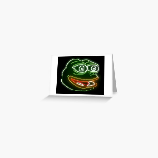"Neon pepe the frog meme" Greeting Card for Sale by Ratch2929 | Redbubble