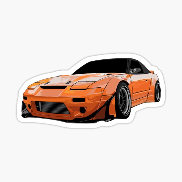"Nissan 240sx cartoon" Sticker for Sale by HayoH | Redbubble