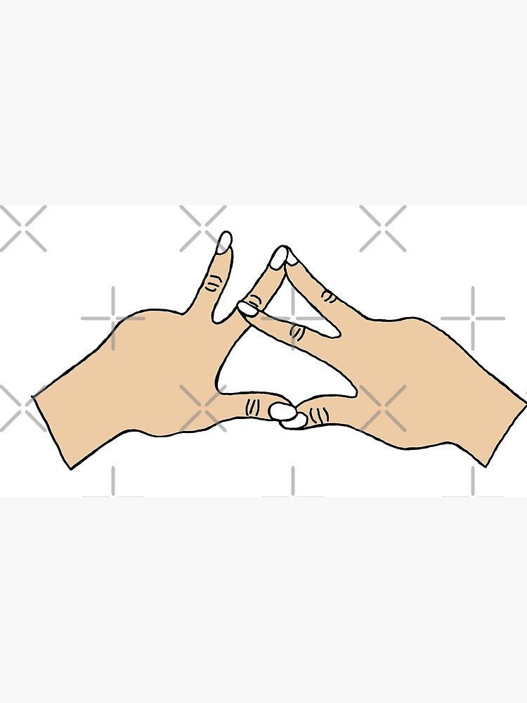 "theta hand sign (light)" Art Print for Sale by seggmann | Redbubble