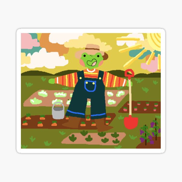 "frog farmer" Sticker for Sale by 2maie | Redbubble