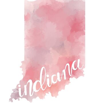 "Indiana Pink Watercolor" Sticker for Sale by renae3lizabeth | Redbubble