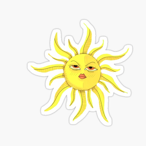 "Sassy Sun Aesthetic Art" Sticker by emylej10 | Redbubble
