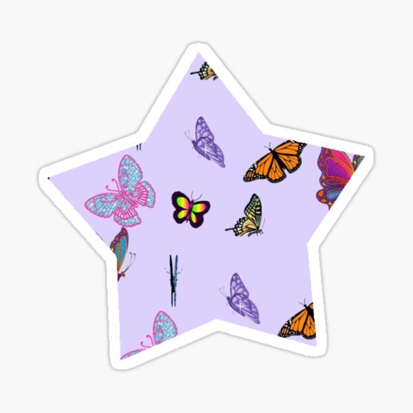 "butterfly star" Sticker for Sale by emeryybrown112 | Redbubble