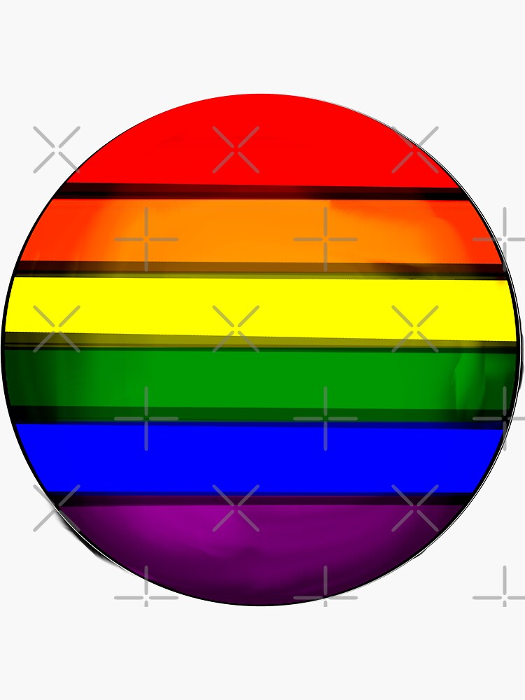 "Rainbow pride Flag circle " Sticker for Sale by suki42deathlake ...