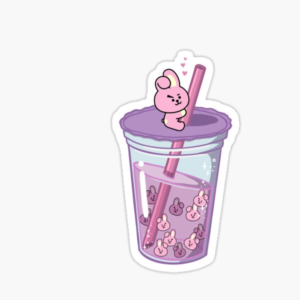 Paper & Party Supplies BTS boba tea sticker Paper etna.com.pe