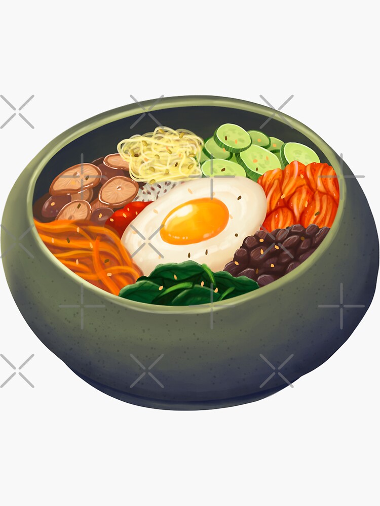 "Bibimbap" Sticker for Sale by rawmawr | Redbubble