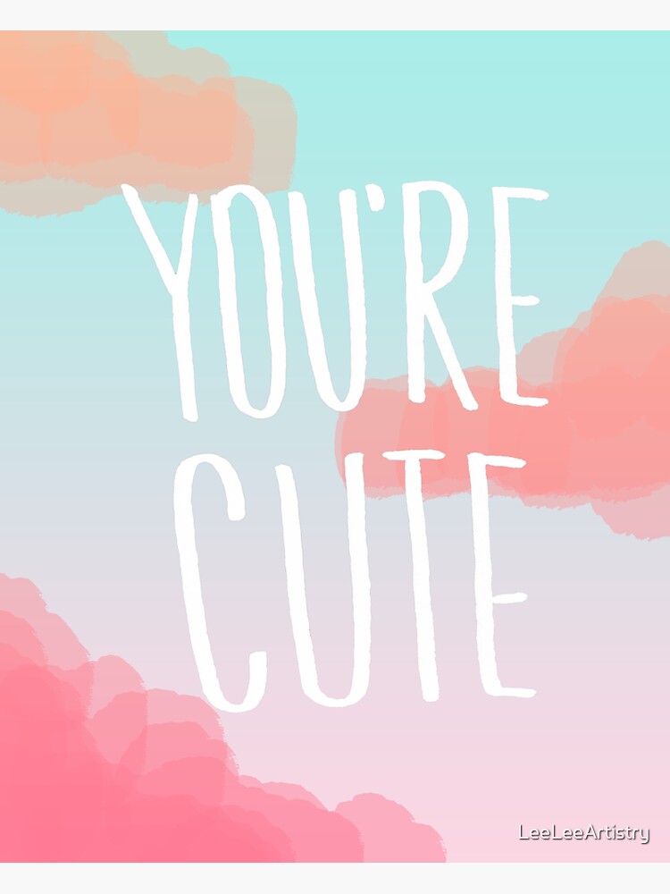 "You're Cute Clouds" Sticker for Sale by LeeLeeArtistry | Redbubble
