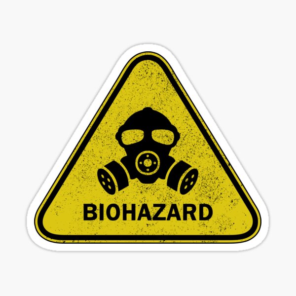 "Biohazard Mask Sign (distressed)" Sticker for Sale by siggyspatsky ...