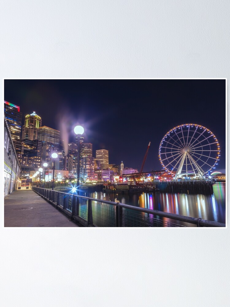 "Seattle Wheel" Poster by jvnimages | Redbubble