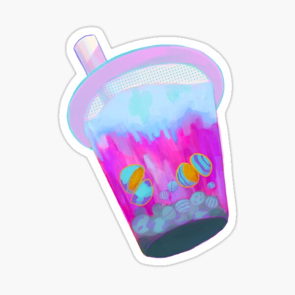 "Space galactic, bubble tea, boba, fruit tea, pastel, aesthetic, kawaii ...