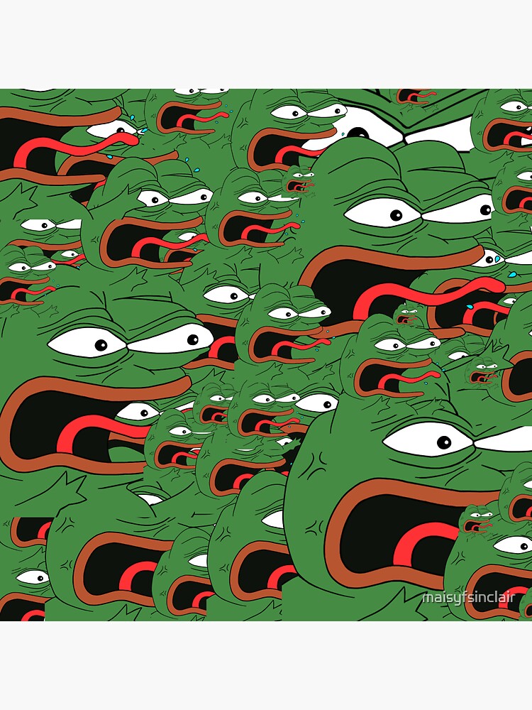 "Angry Pepe" Sticker by maisyfsinclair | Redbubble