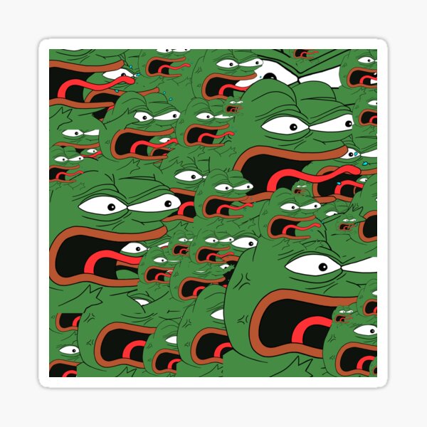"Angry Pepe" Sticker by maisyfsinclair | Redbubble