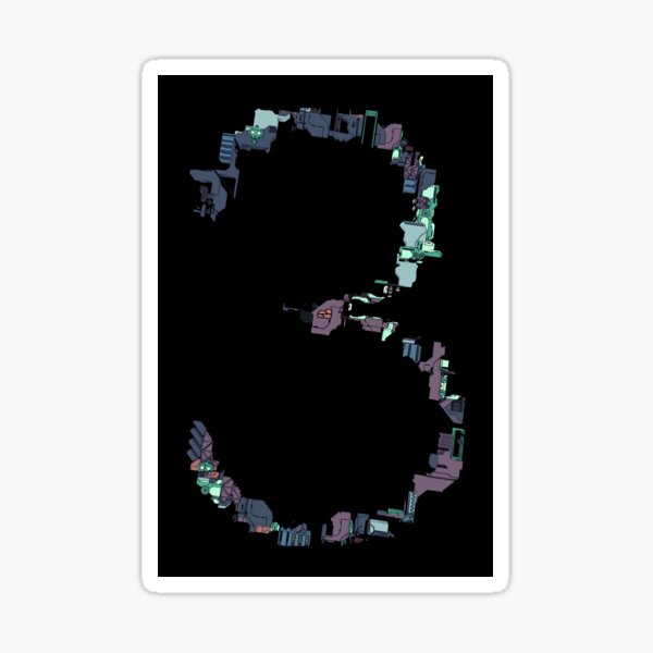 "Number Three" Sticker by dani3315 | Redbubble