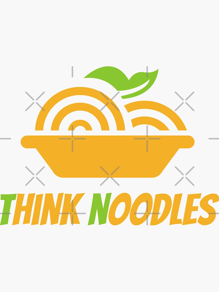 "think noodles" Sticker for Sale by AdelDa19 | Redbubble