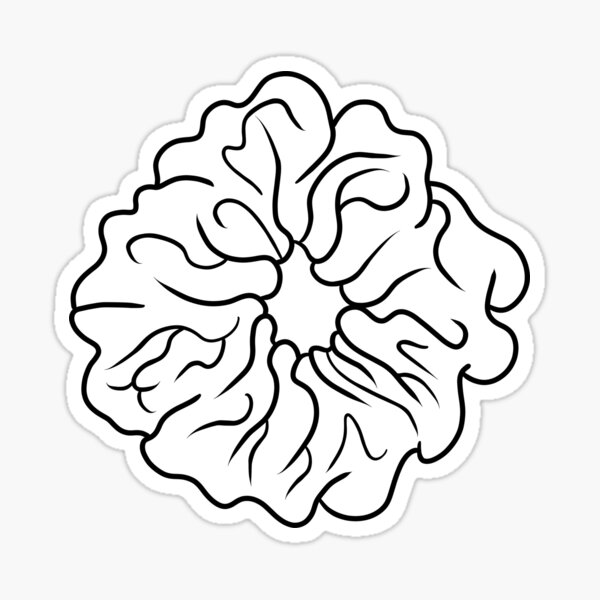 "Black & White Hair Scrunchie" Sticker for Sale by laurasgallery ...