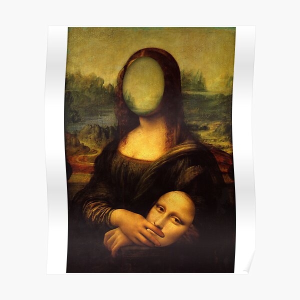 "Vintage Mona Lisa Face Off Her Face Mask To Protect Herself From ...
