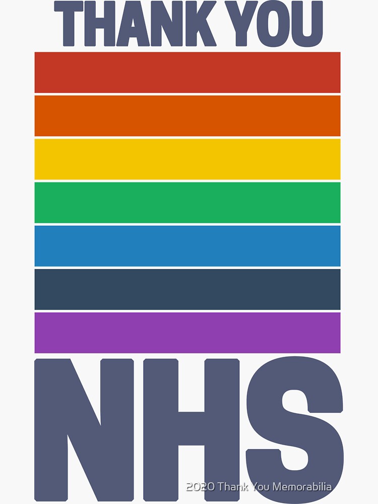 "Thank You NHS Workers" Sticker for Sale by tshirtsnurses | Redbubble