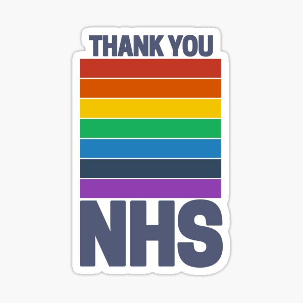 "Thank You NHS Workers" Sticker for Sale by tshirtsnurses | Redbubble