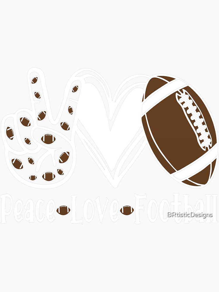 "Peace Love Football design gift for football players, parents ...
