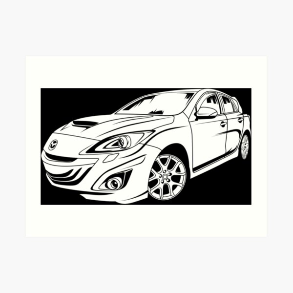 "Mazda 3 MPS Gen 2" Art Print for Sale by McIntyre2204 | Redbubble