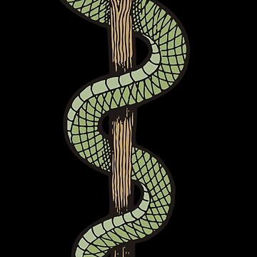 "One Snake Caduceus" Sticker for Sale by sifis | Redbubble